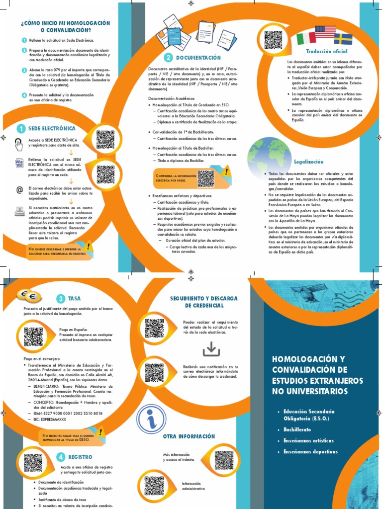 Triptico Homologacion | PDF