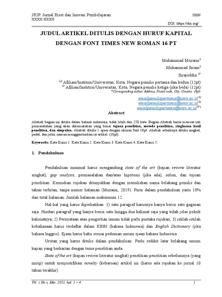 00 Template JRIP | PDF | Seni