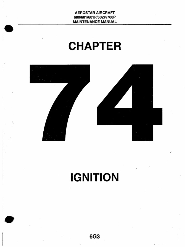 Aerostar Maintenance Manual ATA-74-Ignition | PDF | Ignition System | Electrical Connector