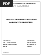 IV Cannulation Procedure | PDF | Intravenous Therapy | Medicine