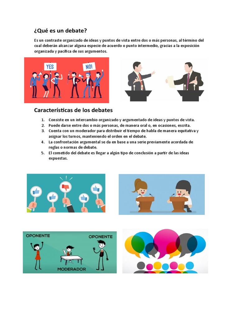 Debate Definicion, Caracteristicas | PDF