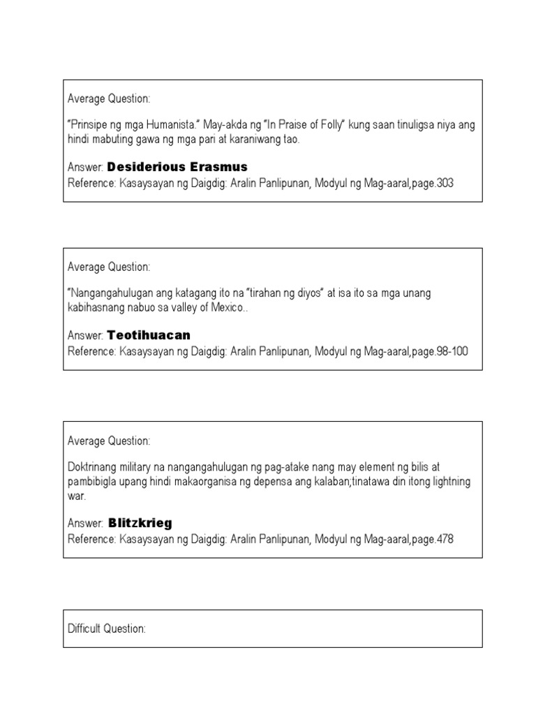 Average Question Histo Quiz | PDF