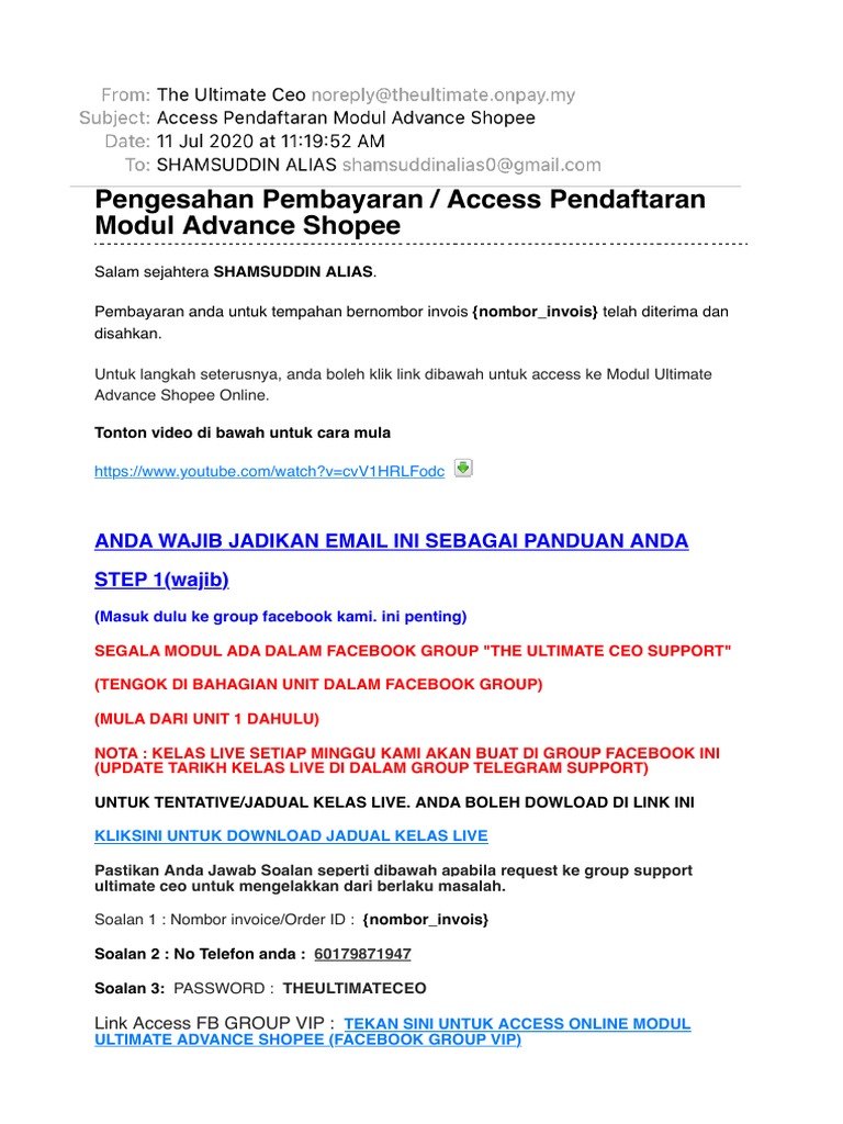 Panduan Akses Modul Advance Shopee | PDF
