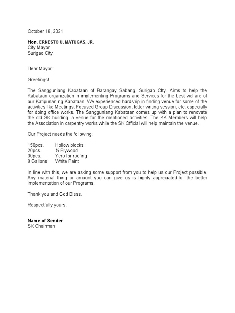 Solicitation For Repairing Materials | PDF