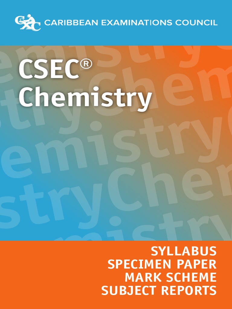 CXC Chemistry Syllabus | PDF | Chemistry | Cognition