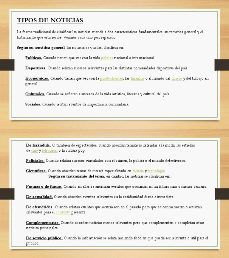 Tipos de Noticias | PDF