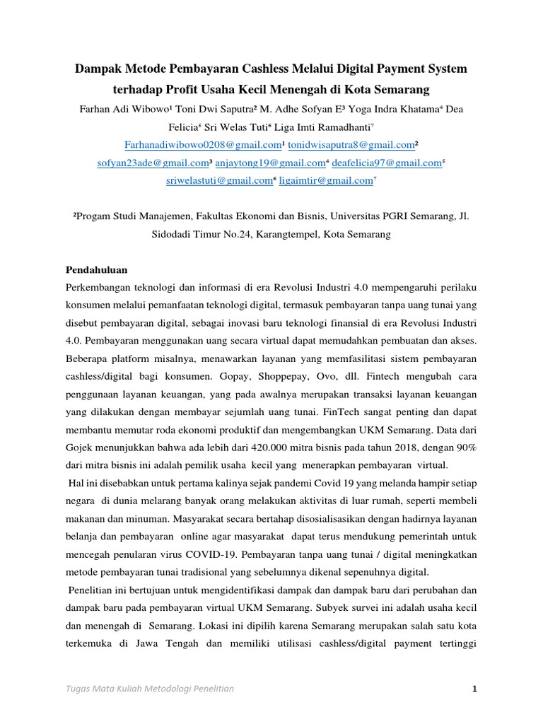 Kelompok Pemasaran 2 - Kelas 4F - Metodologi Penelitian Kuantitatif - Rev1 | PDF