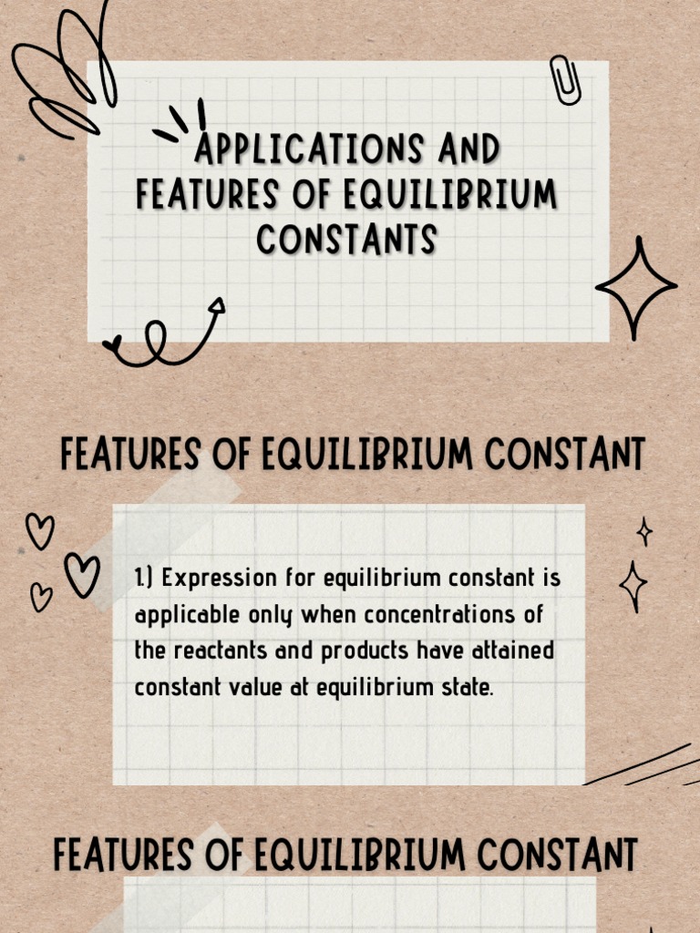 Applications of Equilibrium Constants | PDF Applications of Equilibrium Constants | PDF