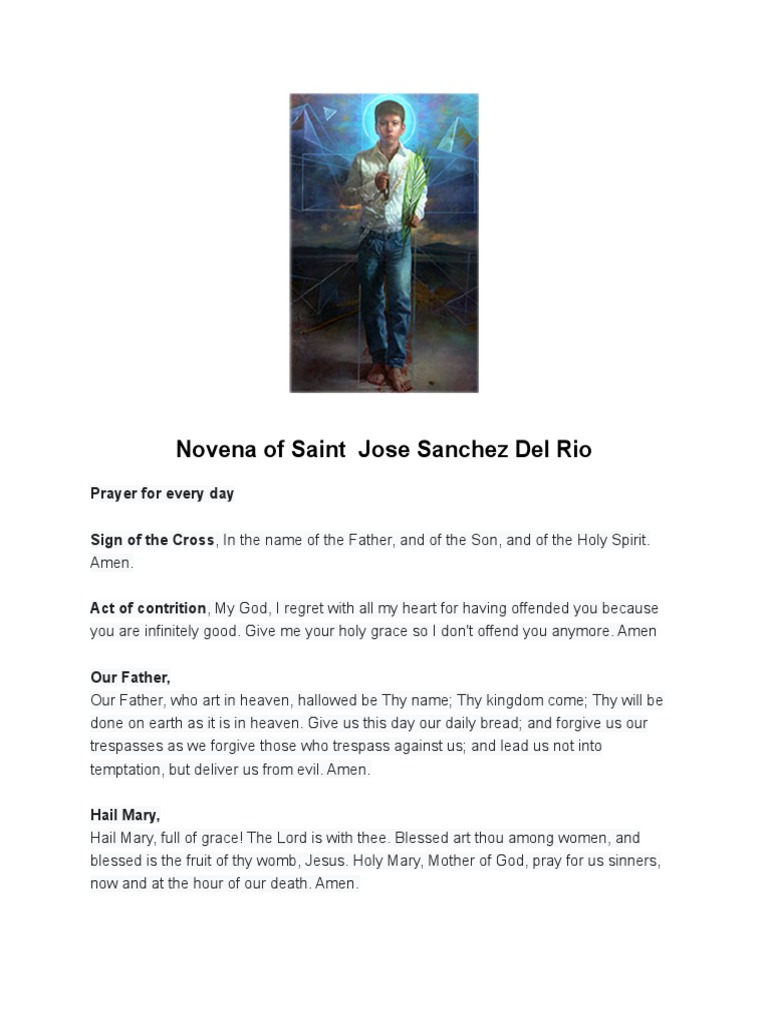 Novena of St. Jose Sanchez Del Rio | Download Free PDF | Lord's Prayer ...