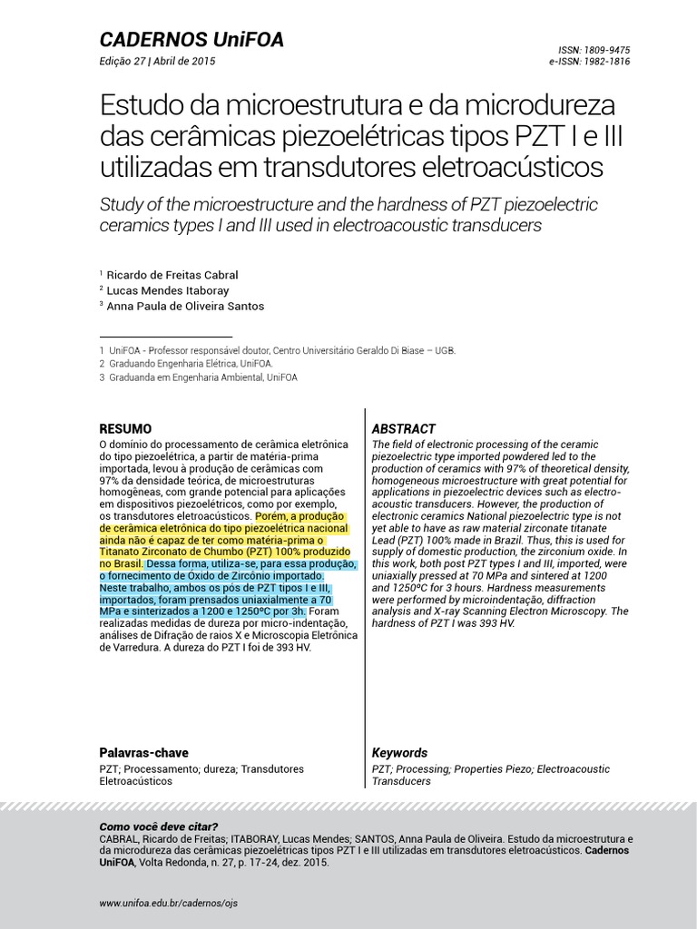 Artigo 5 - Estudo Da Microestrutura e Da Microdureza Das Cerâmicas ...