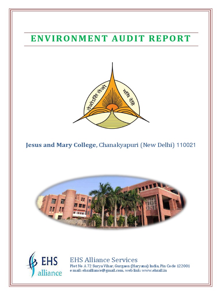 Environment Audit Report (Jesus & Mary College) | PDF | Municipal Solid ...