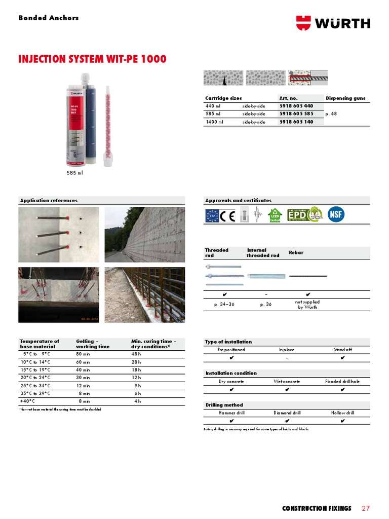 TDS - Wit-Pe 1000 | Download Free PDF | Concrete | Building Engineering