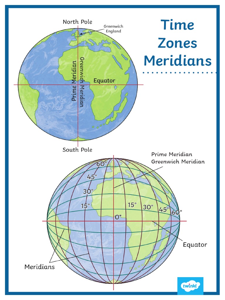 T G 1652184621 Time Zones Meridians Display Poster Ver 2 | PDF
