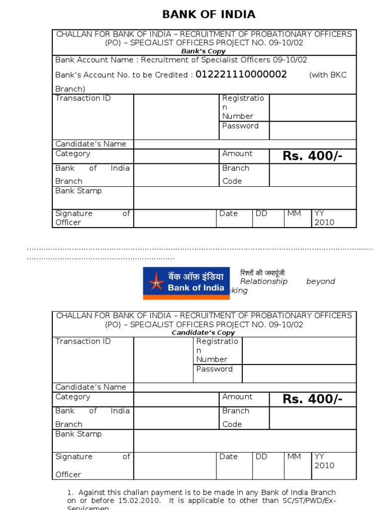 Challan Format | PDF