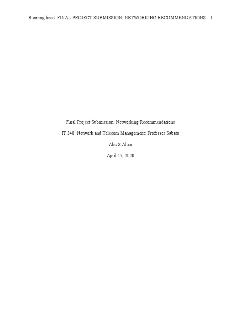Final Project Submission - IT340 | PDF | Computer Network | Ip Address