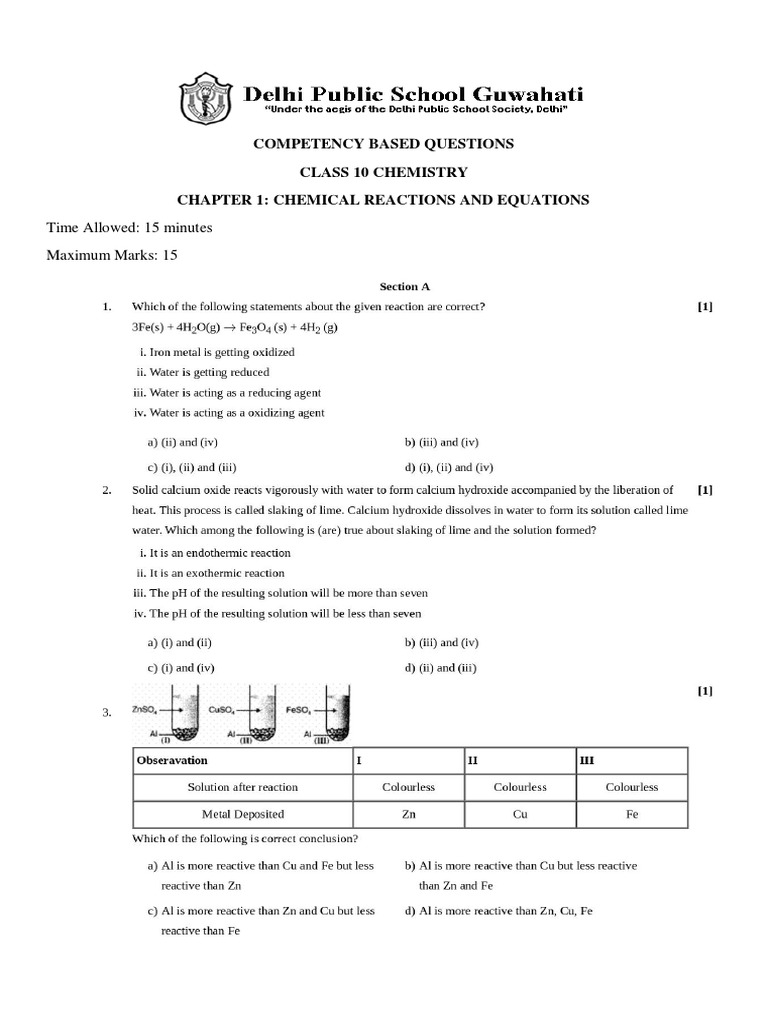 Class 10 Chapter 1 CBQ | PDF