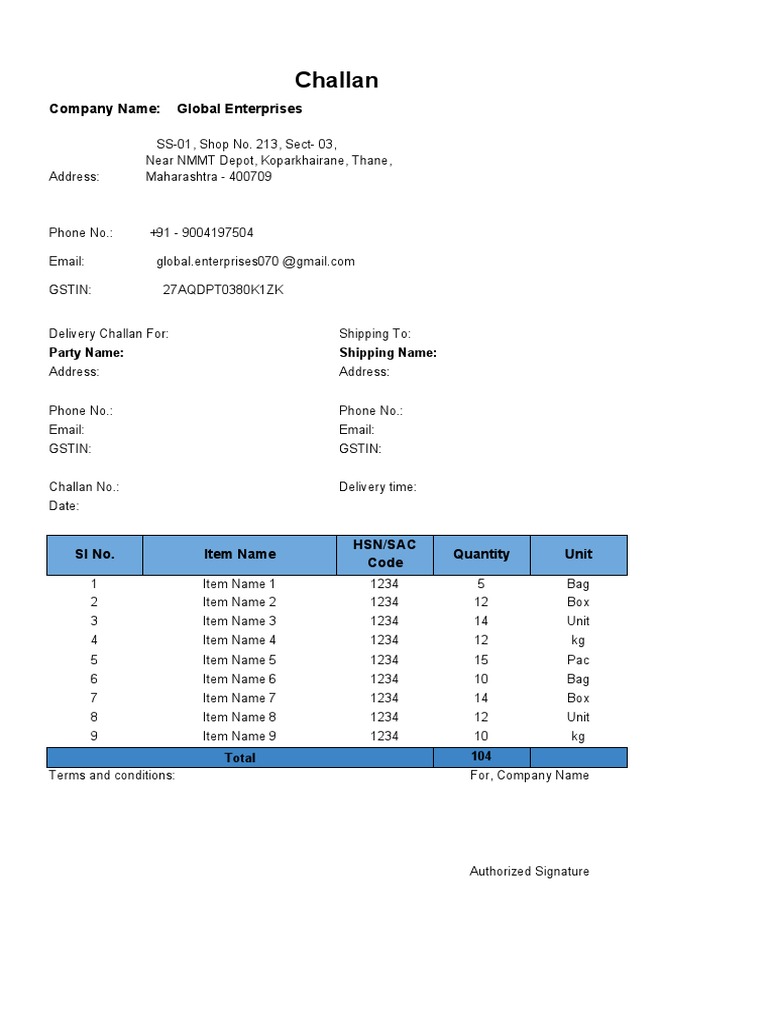 delivery-challan-format-01 | PDF