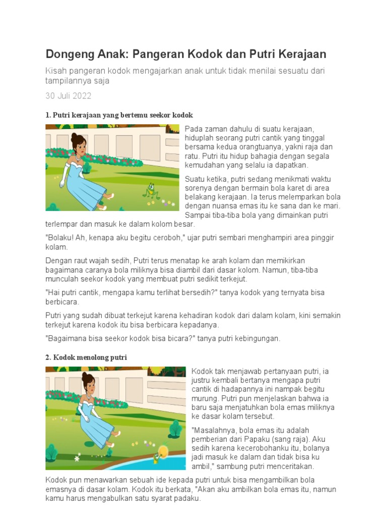 Dongeng Pangeran Kodok | PDF