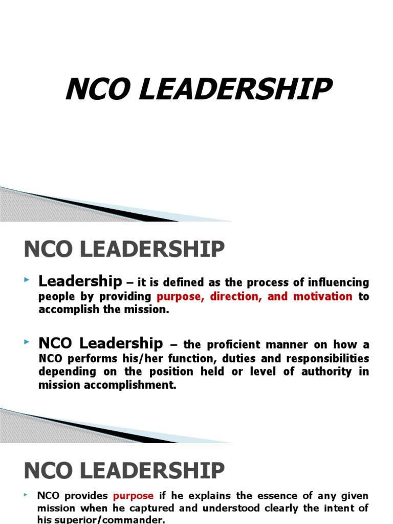 NCO Leadership | PDF