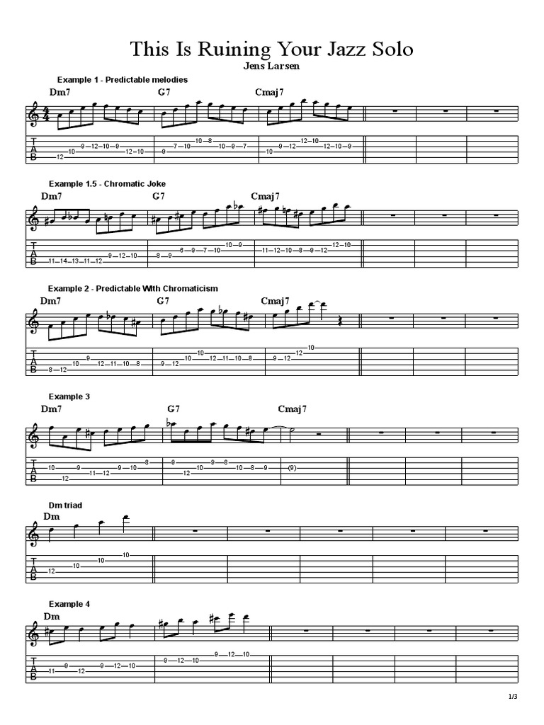 Improve Your Jazz Solo Techniques | PDF | Musical Compositions | Jazz