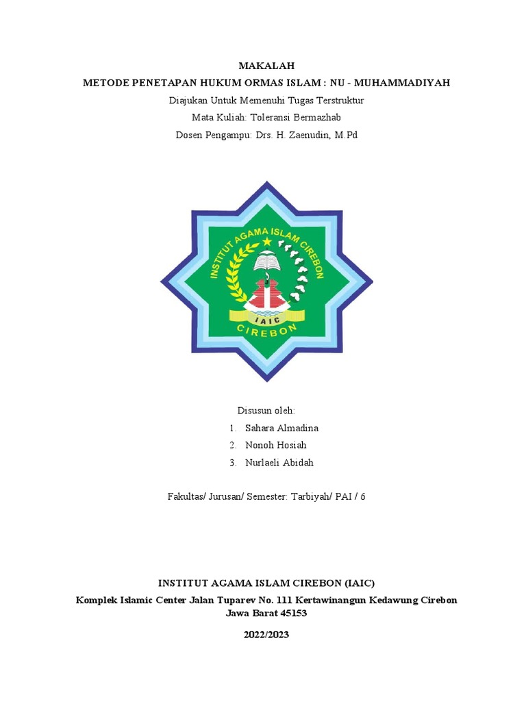 Cover Nu Muhammadiyah | PDF