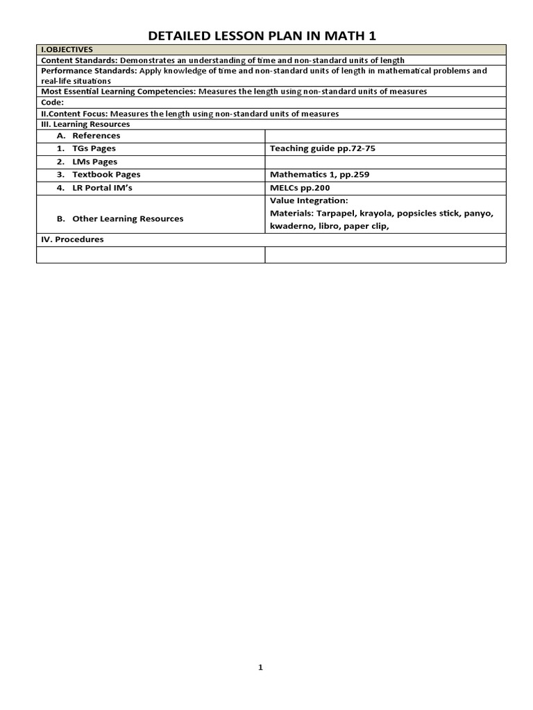 DETAILED LESSON IN Mathhh | PDF