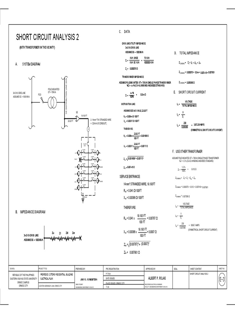 Short Circuit Analysis for Residential Building | PDF | Transformer ...