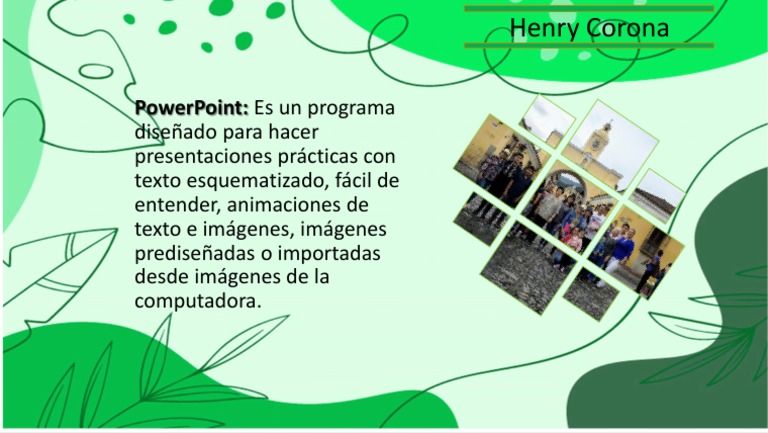 Collage en PowerPoint: Guía Práctica | PDF