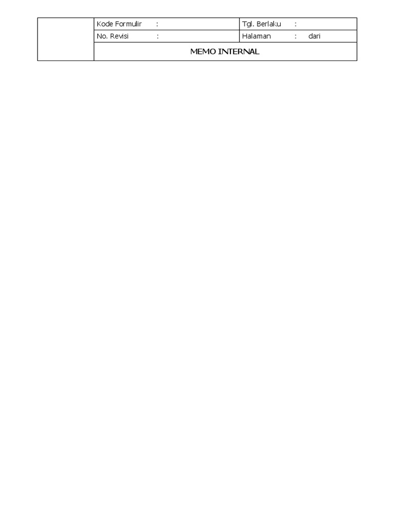 Contoh - Memo Internal | PDF