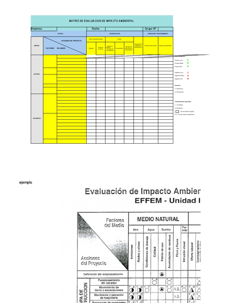 Eia - Matriz | PDF | Evaluación de impacto ambiental