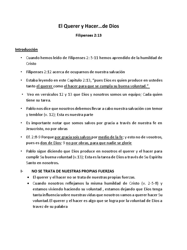 El-Querer-y-Hacer | PDF | Pablo el apóstol | Epístola a los filipenses