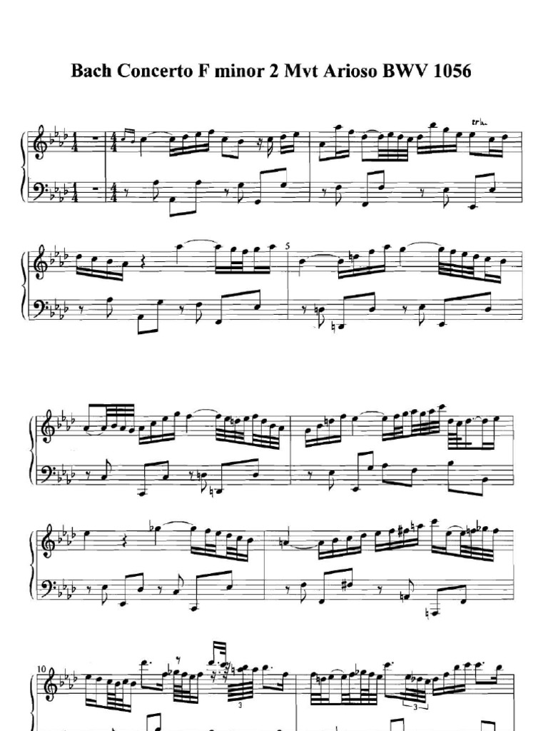 Bach BWV 1056 | PDF