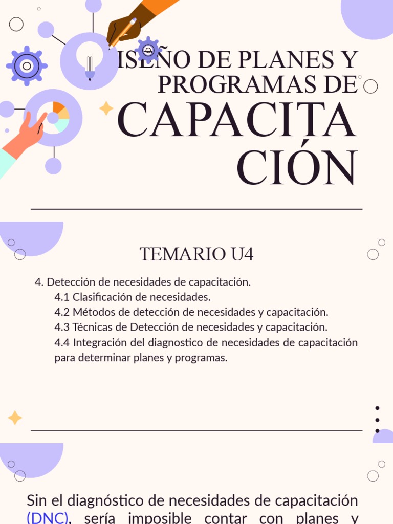 Diseño de Planes Y Programas De: Capacita Ción | PDF | Cuestionario | Evaluación