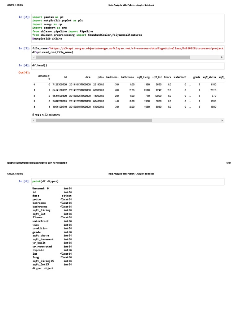 Data Analysis With Python Jupyter Notebook Pdf Computing 5032