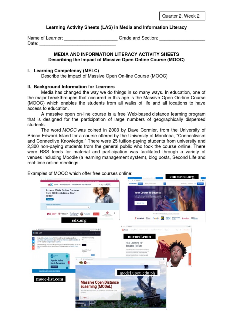 SHS-LAS-MIL-Q2-MELC2 - 11 New | PDF | Massive Open Online Course ...