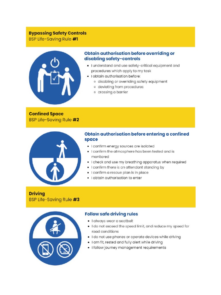 BSP Life Saving Rules | PDF