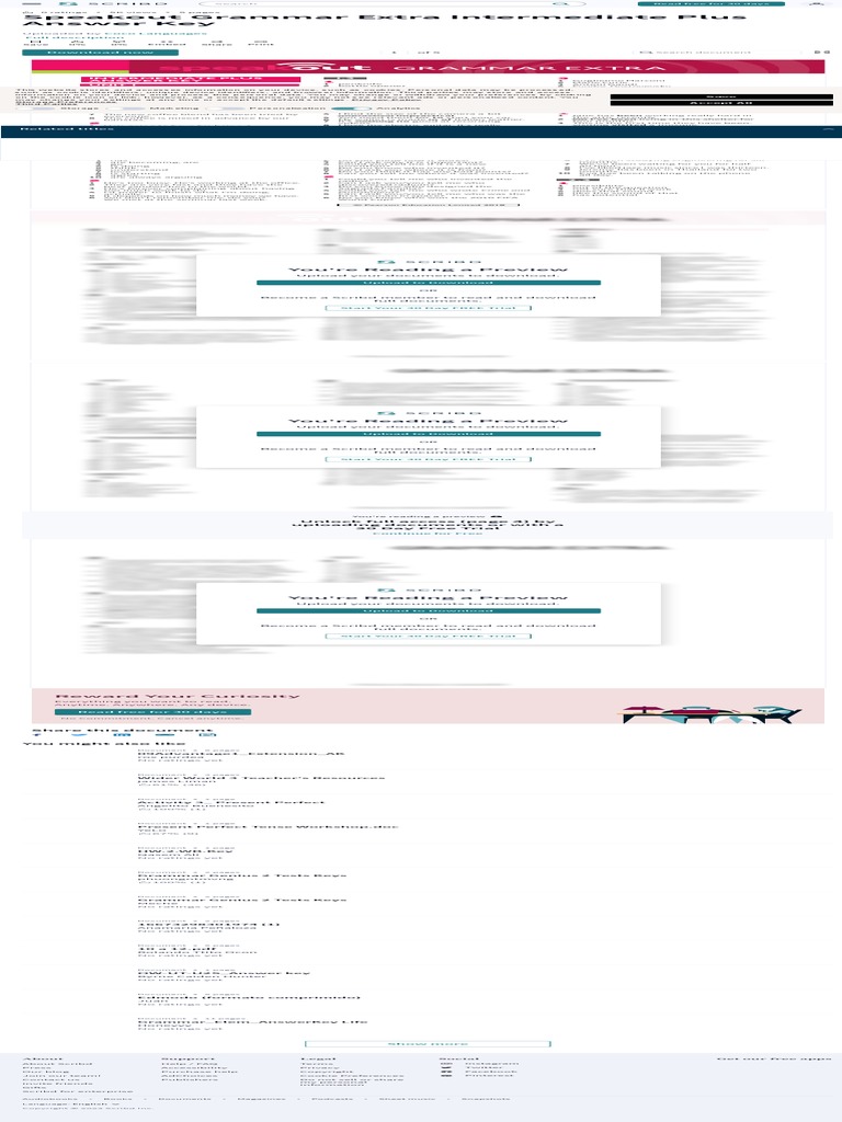 Speakout Grammar Extra Intermediate Plus Answer Key - PDF | PDF | Scribd | Http Cookie