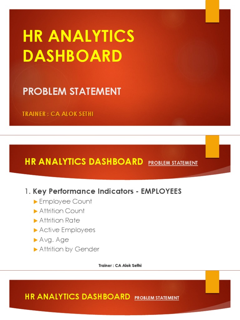 HR Analytics Dashboard - Problem Statement - Akash | PDF