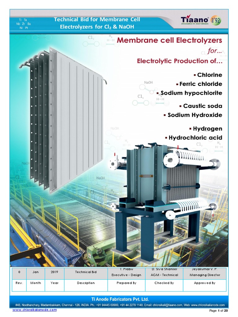Chlorate Cell | PDF | Anode | Cathode