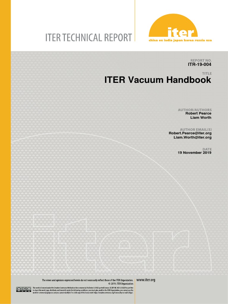ITER Vacuum Handbook | PDF | Construction | Welding