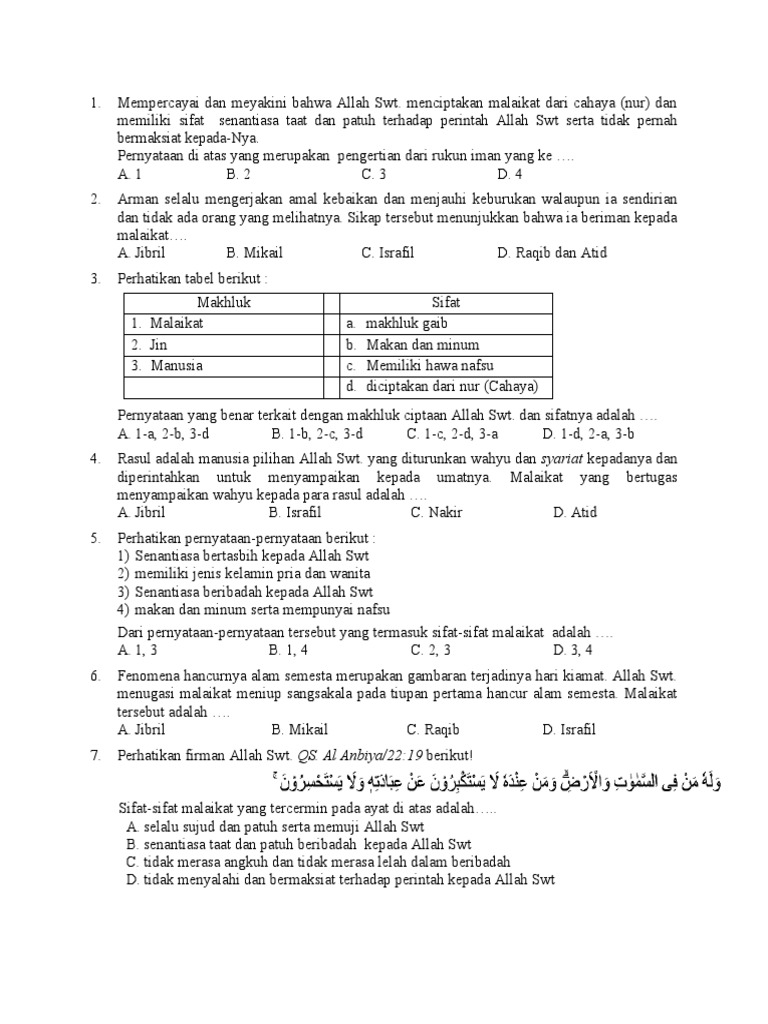 Soal Contoh Fom | PDF