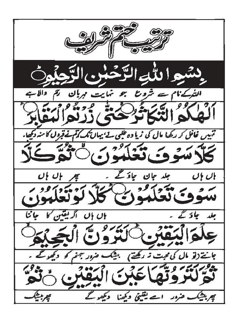 NAQEEBI Khatam Sharif | PDF