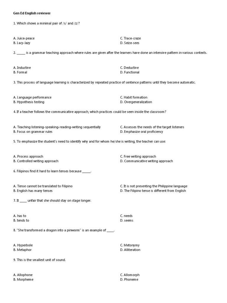 Gen Ed English Reviewer Part 2 | PDF | Learning | Constructivism ...