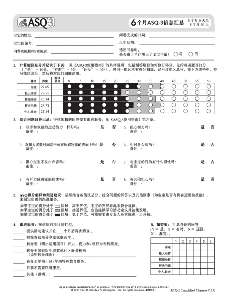 06 Mo ASQ-3 Information Summary Simplifed Chinese | PDF