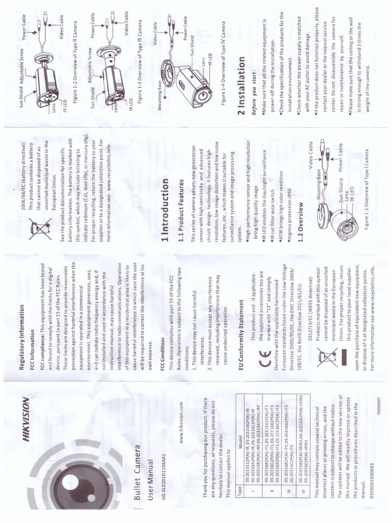 Hikvision Bullet Camera Manual | PDF