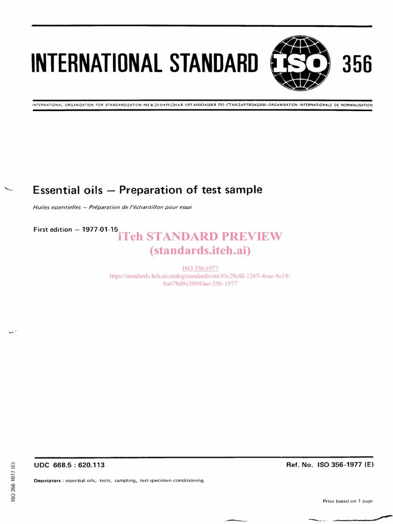 ISO-356-1977 (Preparation of Test Samples) | PDF