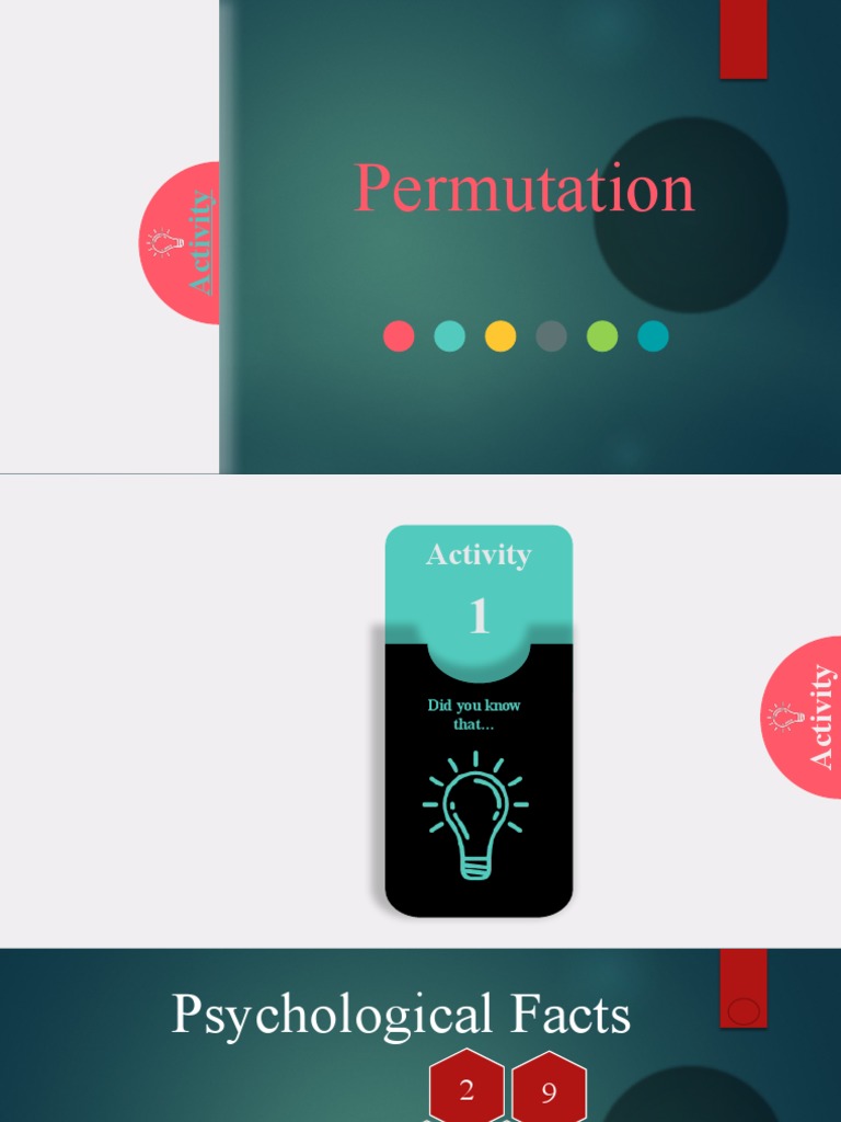 Permutation Activity Questions | PDF | Psychology