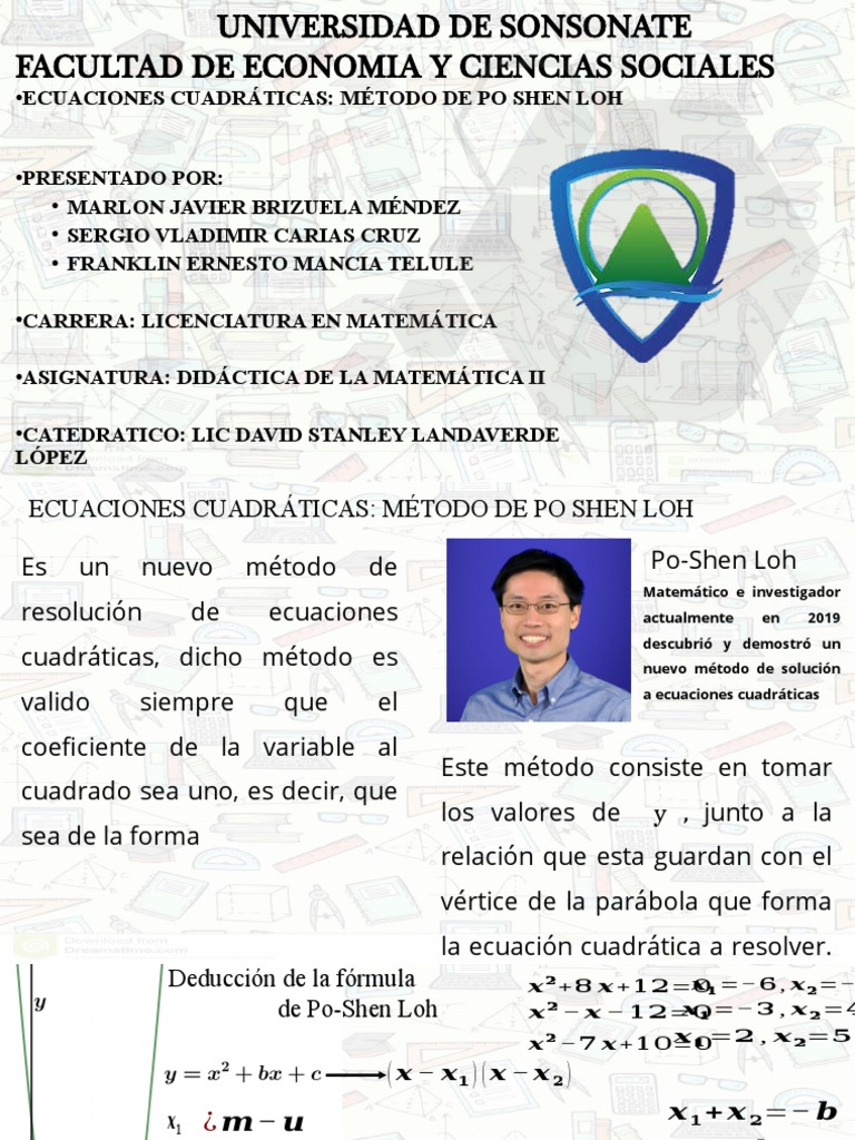 05 Ecuaciones Cuadráticas - Método Po Shen Lo | PDF | Métodos y ...
