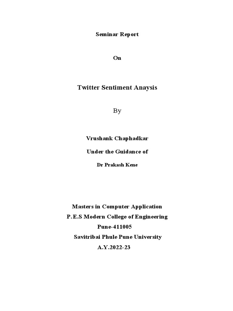 Seminar Report 52110 | PDF | Machine Learning | Support Vector Machine