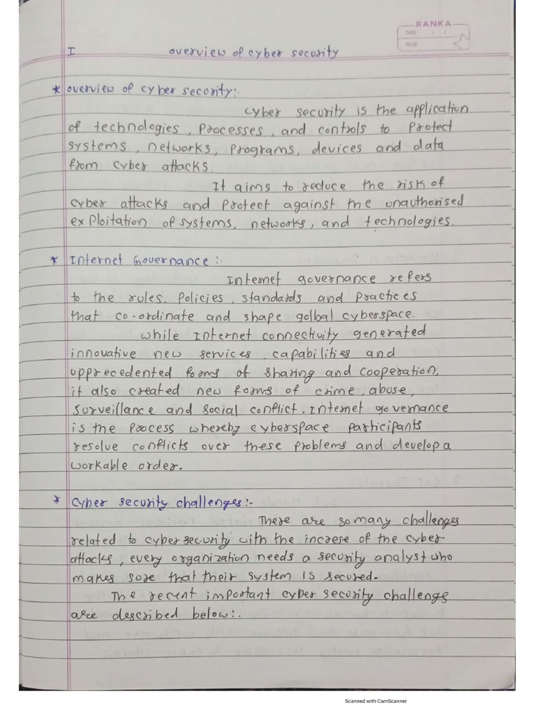 Cyber Security Unit 1,2,3 | PDF